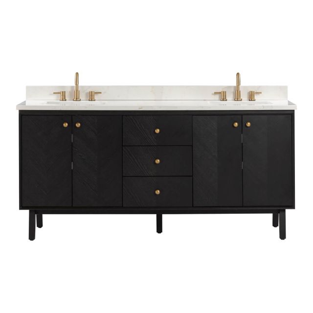 Avanity ADELE-VS73-NO Adele 73 inch Double Vanity Combo in Natural Oak ...