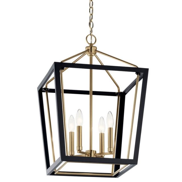 Kichler 52620CPZWH Delvin 4 Light 22 inch Foyer Pendant in Champagne ...