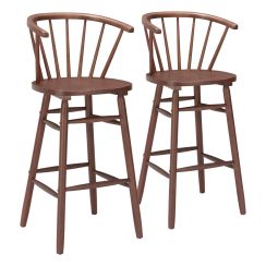 Zuo Modern 20 x 43 inch Stenger Barstool (Set of 2) Walnut 110523