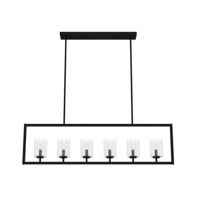 Hunter 19548 Kerrison 6 Light 48 inch Linear Light in Natural Black ...
