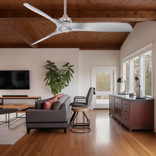 Minka Aire F853-BN/SL Aviation 60 inch 3 Blade Wifi Capable Ceiling Fan ...