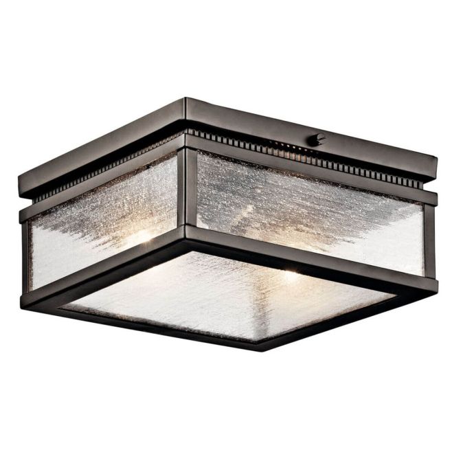 Kichler 49389OZ Manningham 2 Light 12 Inch Outdoor Flush-Semi Flush ...